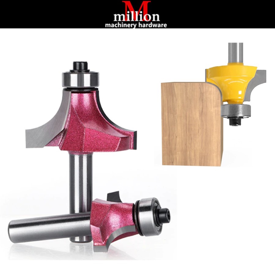 (CORNER ROUND) 1/4" Shank Corner Round Over Trimmer Router Bit with ...
