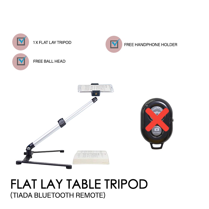 Novo Pro Flat Lay Table Tripod with Free Handphone Holder With Ring ...