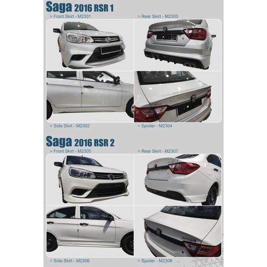 Proton saga VVT 2016 2017 2018 RSR RSR2 bodykit body kit front side ...