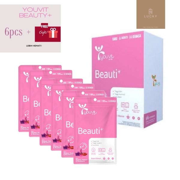 (Free Gift) Package 1 BOX YOUVIT BEAUTI PLUS Contents 6 POUCH | Shopee ...