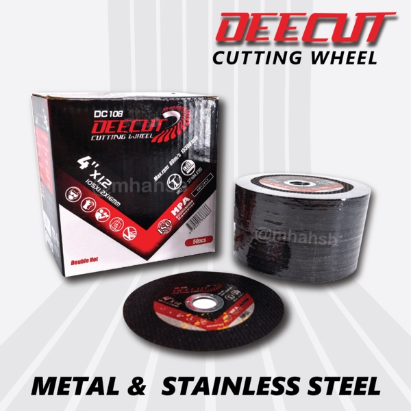 DEECUT 105mm X 1.2mm X 16mm Heavy Cutting Wheel Black | Shopee Malaysia