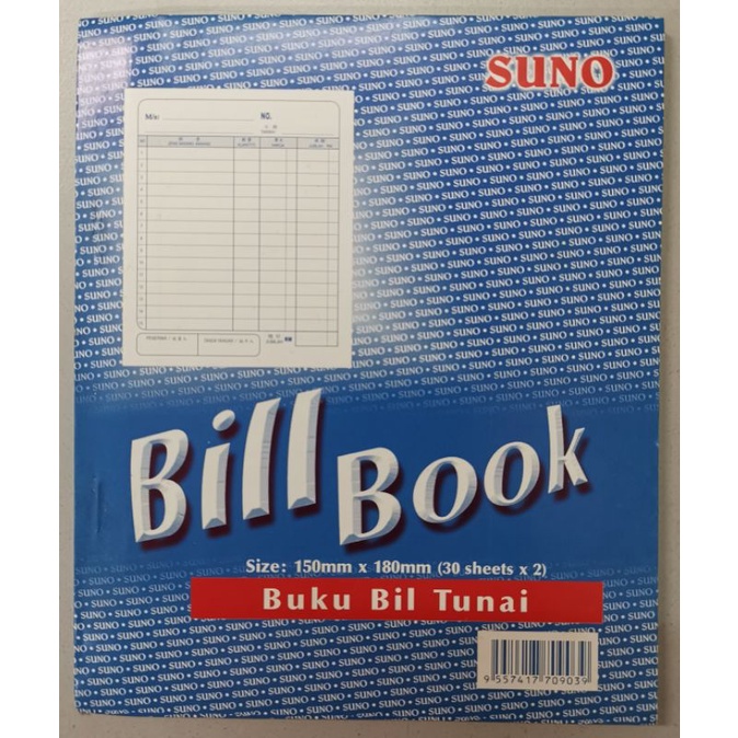 Buku bil tunai/ cash bill book/ buku resit 2ply/ 3ply / sederhana besar ...