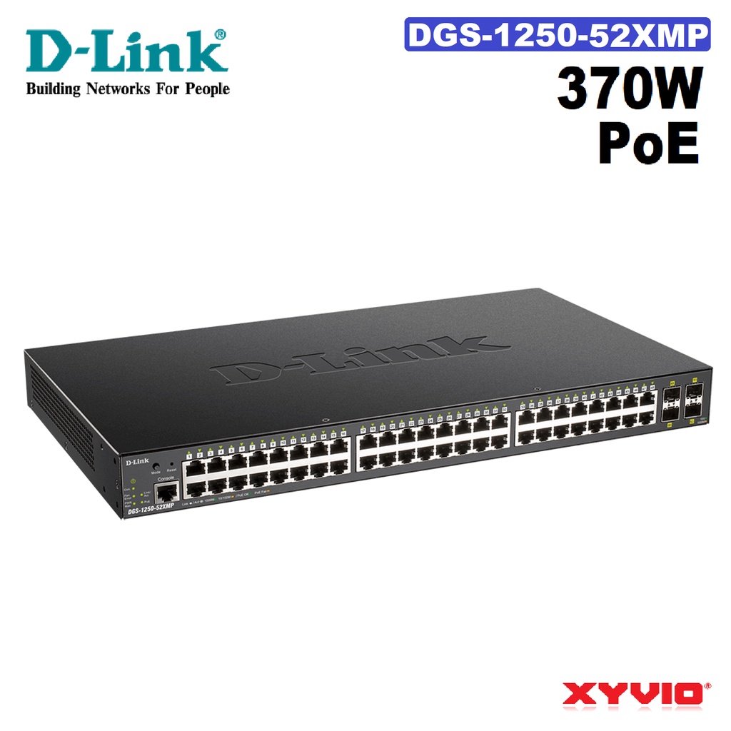 D-LINK DGS-1250-28X / DGS-1250-28XMP / DGS-1250-52X / DGS-1250-52XMP 52-Port 10-Gigabit Smart ...