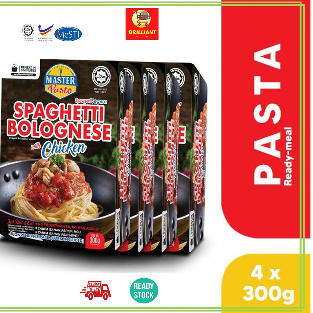 (4-PACK BUNDLE) 3-MINUTE SPAGHETTI BOLOGNESE WITH CHICKEN CONVENIENCE ...