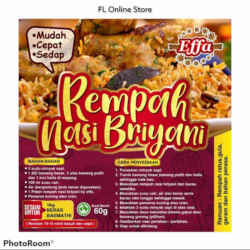 REMPAH NASI BRIYANI BY EFFA | Shopee Malaysia