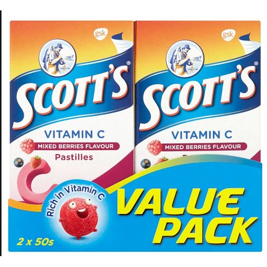 [READY STOCK] Scott's Vitamin C Pastille Mixed Berries (2 x 50s ...