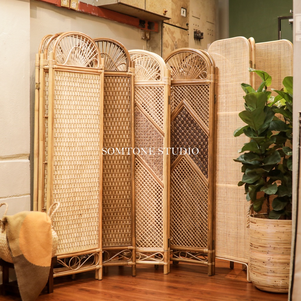 Grade A Rattan Folding Screen Room Divider / Home Decor Interior ...