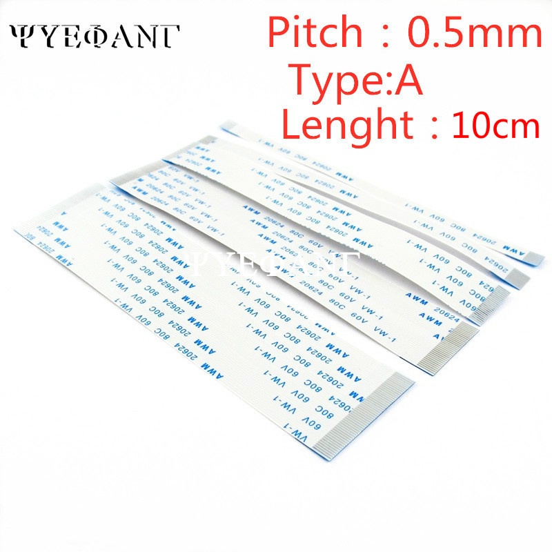 5PCS Flat flexible cable FFC FPC LCD cable AWM 20624 80C 60V VW-1 FFC 0.5MM 10cm Length 4/6/8/10 ...