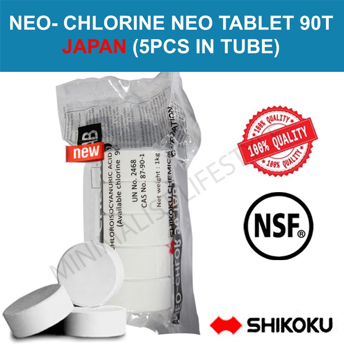 Minimalist Lifestyle:- Chlorine 90% JAPAN -NEO-CHLOR TCCA 90 Tablets ...