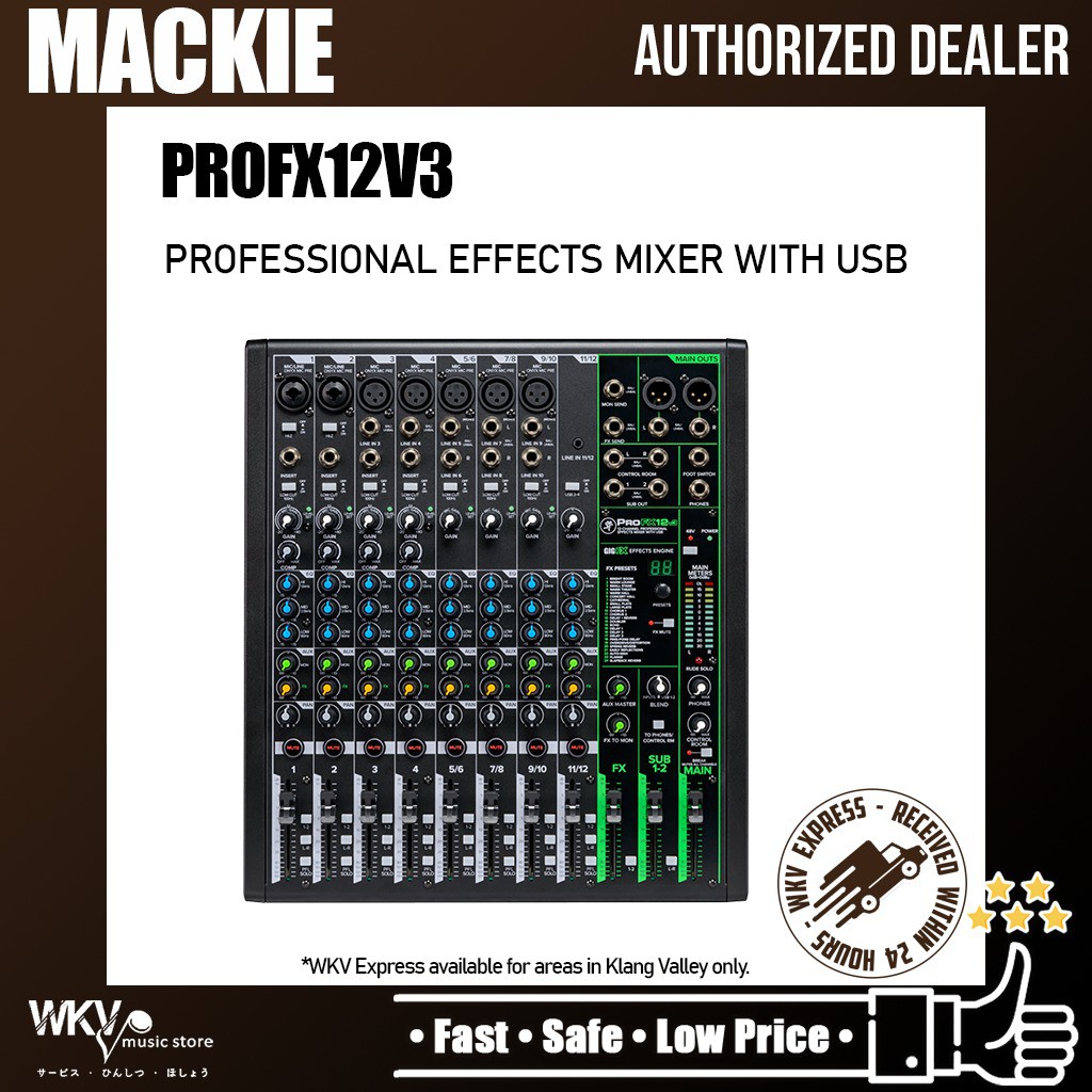 Mackie ProFX12v3 12-channel Mixer with USB and Effects (Pro FX12 v3 ...
