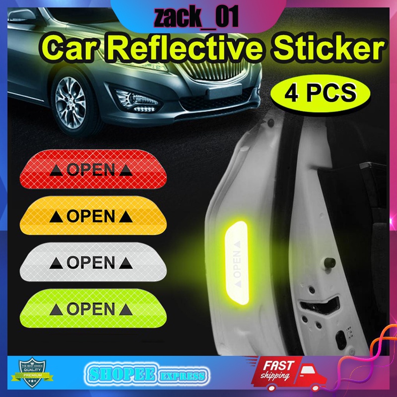 Reflective Sticker For Car Door 5 Colors Set Of 4 Pieces To Ensure ...
