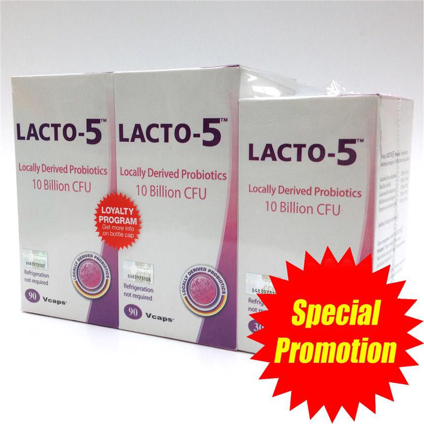 LACTO-5 LOCALLY DERIVED PROBIOTICS 10 BILLION CFU (30'S | 90'S | 2 x 90 ...