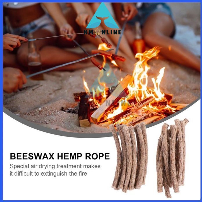 Survival Wick Hemp Cord Camping Lighter Hemp Tinder Starters Outdoor ...