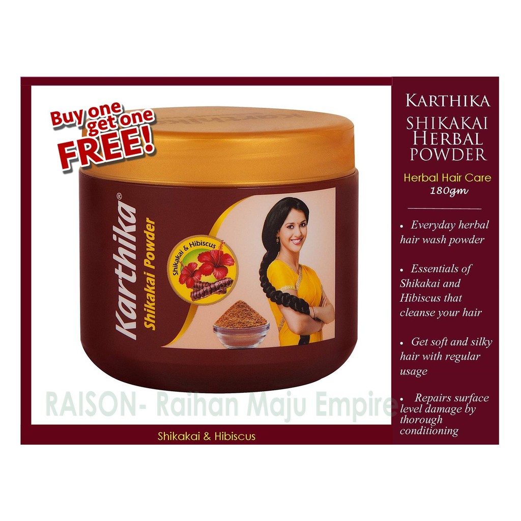 Karthika Shikakai Herbal Powder Herbal Hair Care 180g | Shopee Malaysia