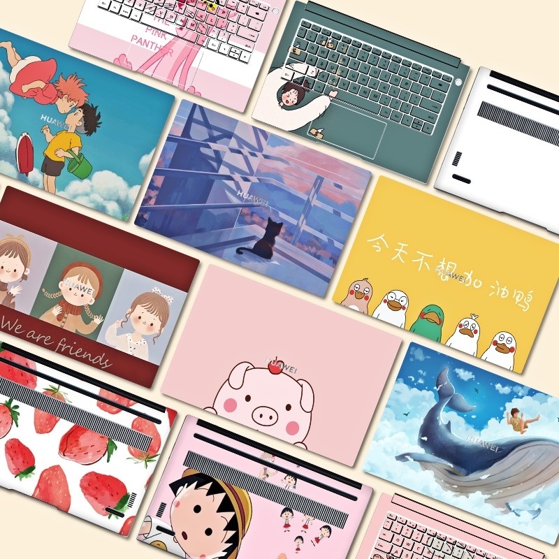 Computer Sticker Laptop Skin Vinyl 2 Sides Laptop Skin for 11/12/13/14 ...