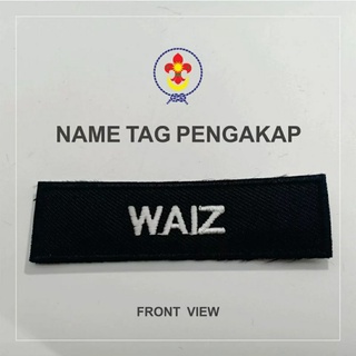Name Tag Pengakap Scout Sulam Embroidery with gam (IRON ON) | Shopee ...