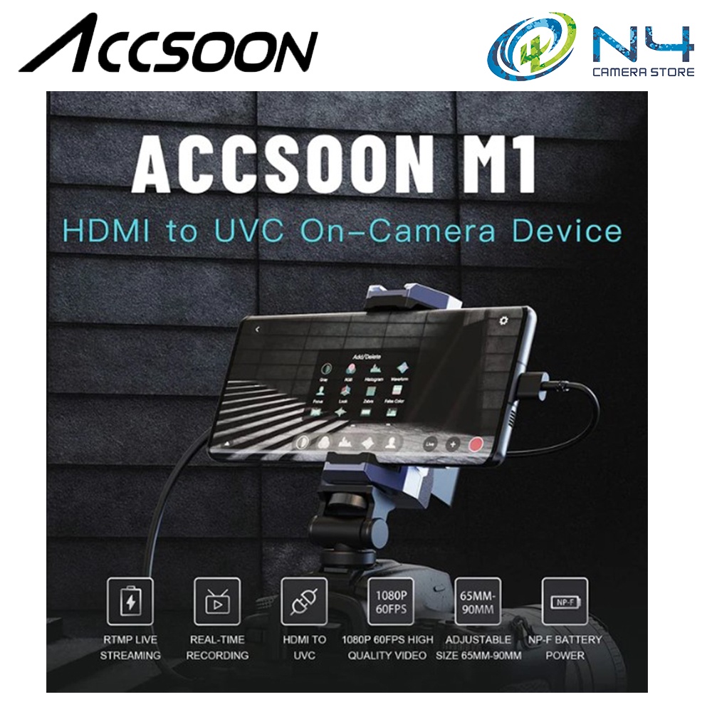 Accsoon M1 1080p Video Transmitter HDMI to UVC On-Camera Device for ...