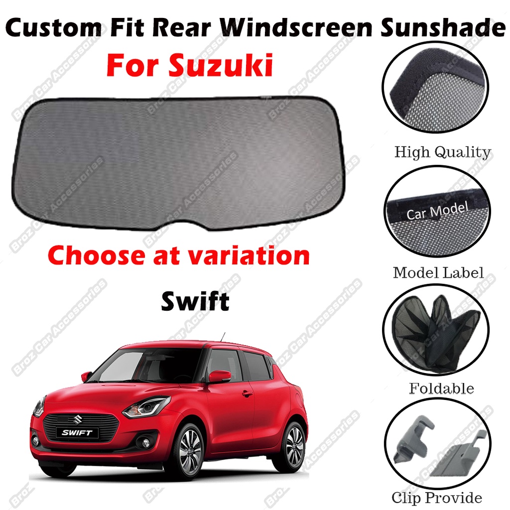 Custom Fit Rear Windscreen Car Sunshade Suzuki Swift 2013-2015 Block 67 ...