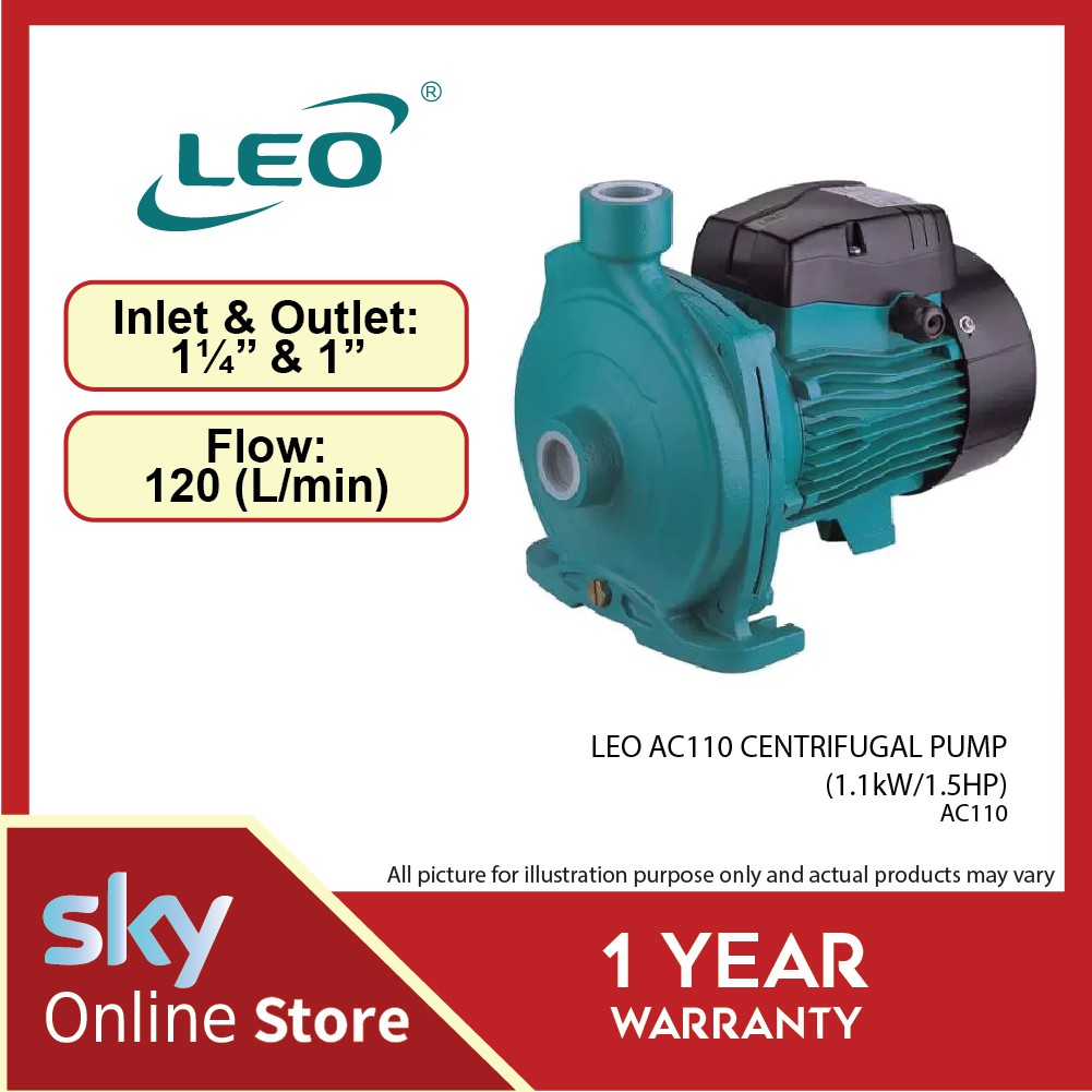 LEO AC110 CENTRIFUGAL PUMP (1.1kW/1.5HP) | Shopee Malaysia