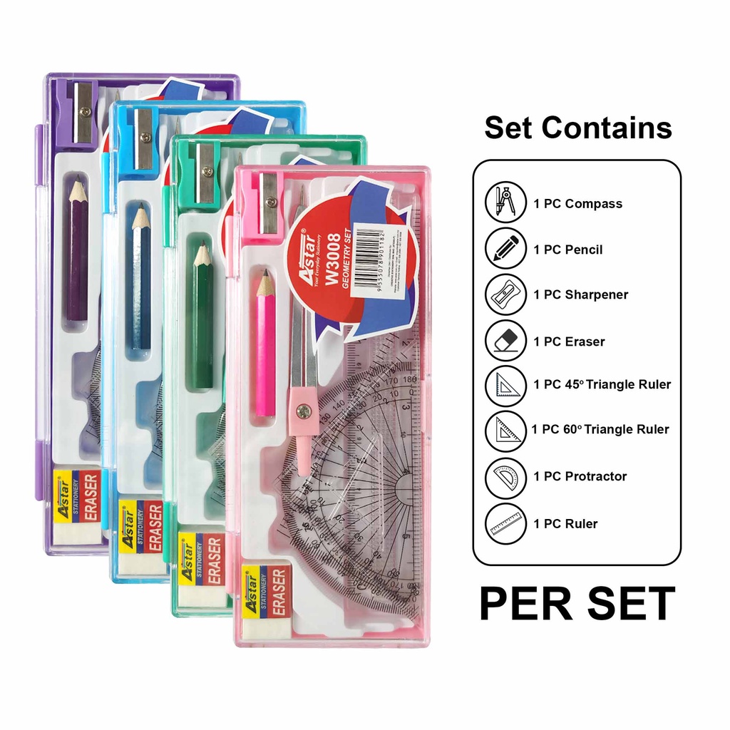 Astar Geometry Set (W3008) Math Set Compass Set Mathematical ...