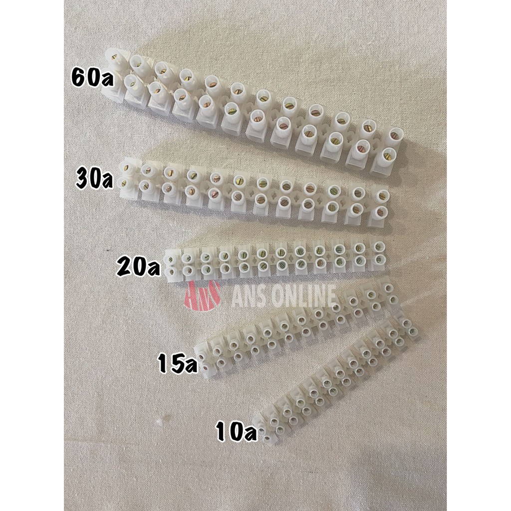 PVC CONNECTOR FOR WIRING USE SIZE 10A / 15A / 20A / 30A / 60A TERMINAL ...