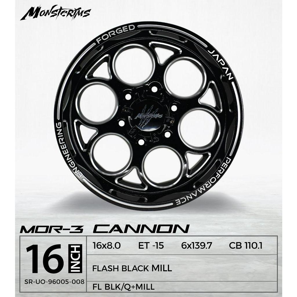 MONSTERIMS MOR-03 CANNON 16X8 6X139.7 ET-15 | Shopee Malaysia