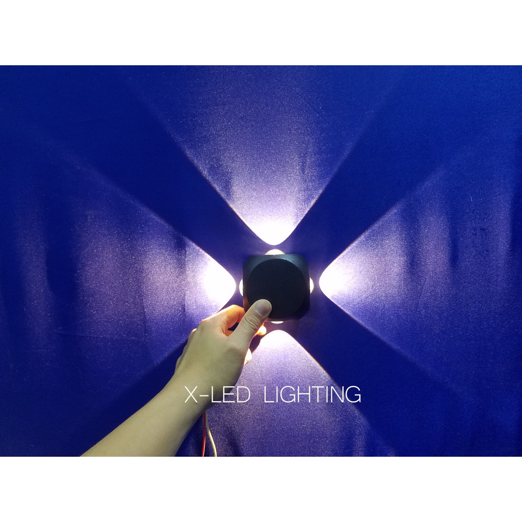 [X-LED] 4-beam, 4-Way - 4 LED Wall Light (Waterproof) | Shopee Malaysia