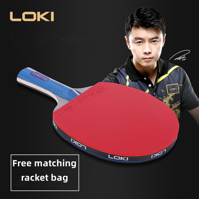 LOKI X2 Table Tennis Racket Set 2 Pcs Beginner Table Tennis Bat Pimples In Rubber Ping Pong ...