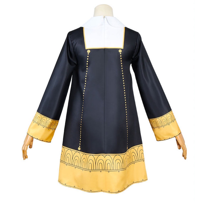 Anime SPY X FAMILY Anya Forger Cosplay Costume Black Dress Uniform Full ...