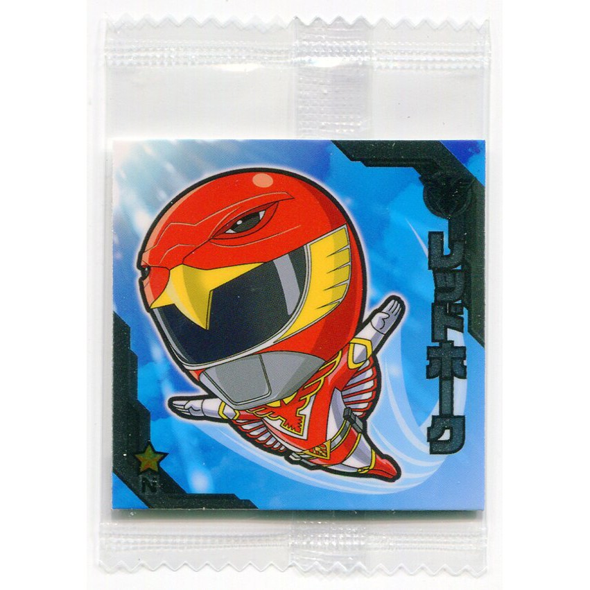 Bandai Super Sentai Seal Wafer Jetman Red Hawk Bandai Shokugan Sticker ...