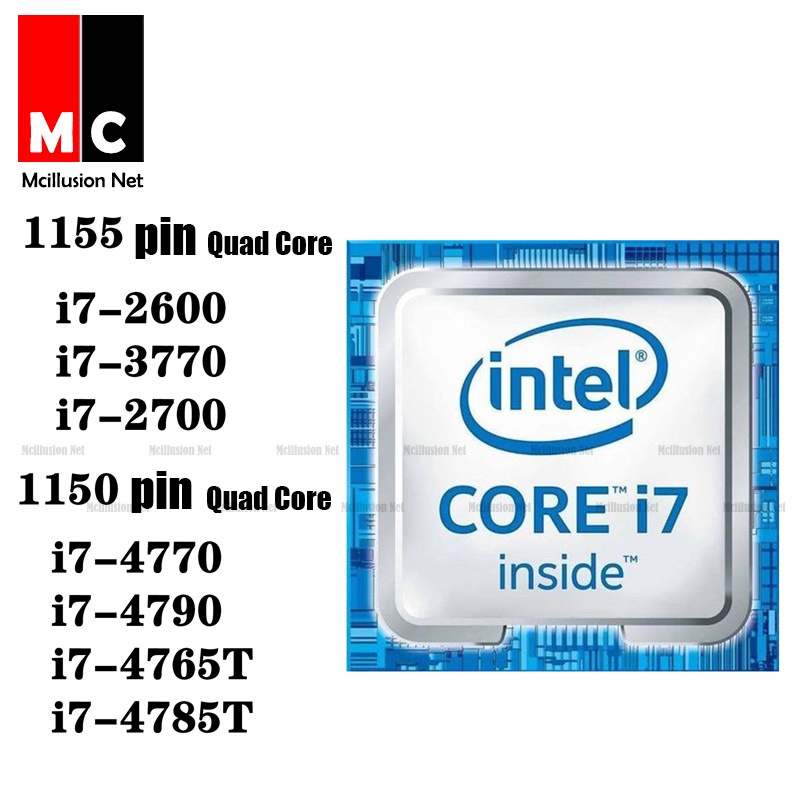 Intel Core I7 2600 3770 4770 4790K 3.4GHz Desktop Processor LGA1155 ...