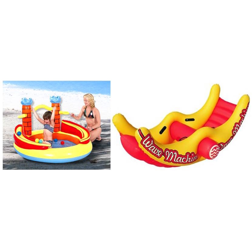 Funny Castle And Wave Machine Inflatable Kid Pool Toys - Without Box ...