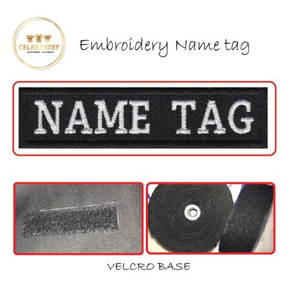 NAME TAG WITH EMBROIDERY ( VELCRO BASE ) | Shopee Malaysia