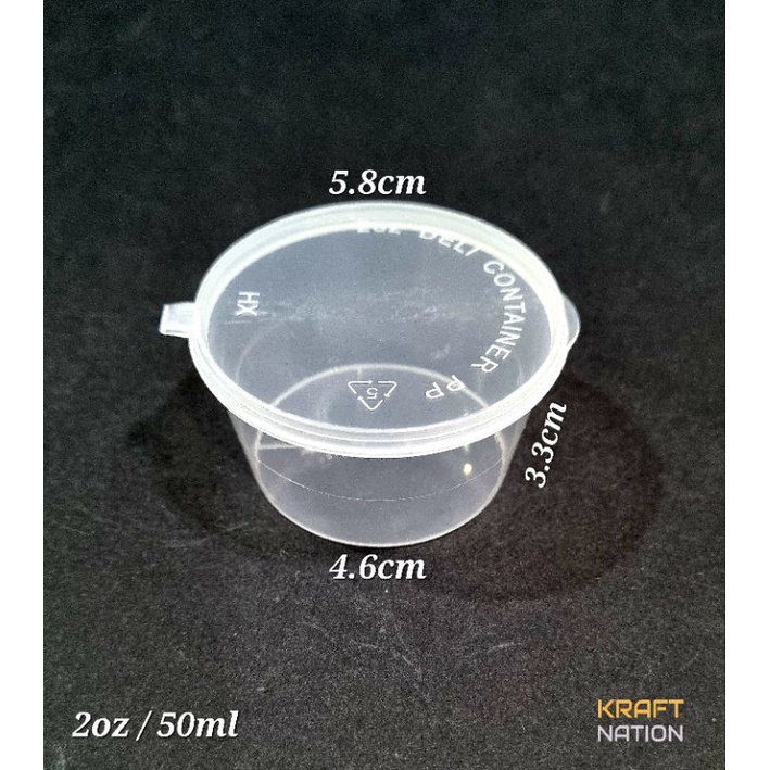 [Ready Stock] 10 PCS 1oz/2oz/3oz/4oz/8oz PP5 Sauce Container / Deli ...