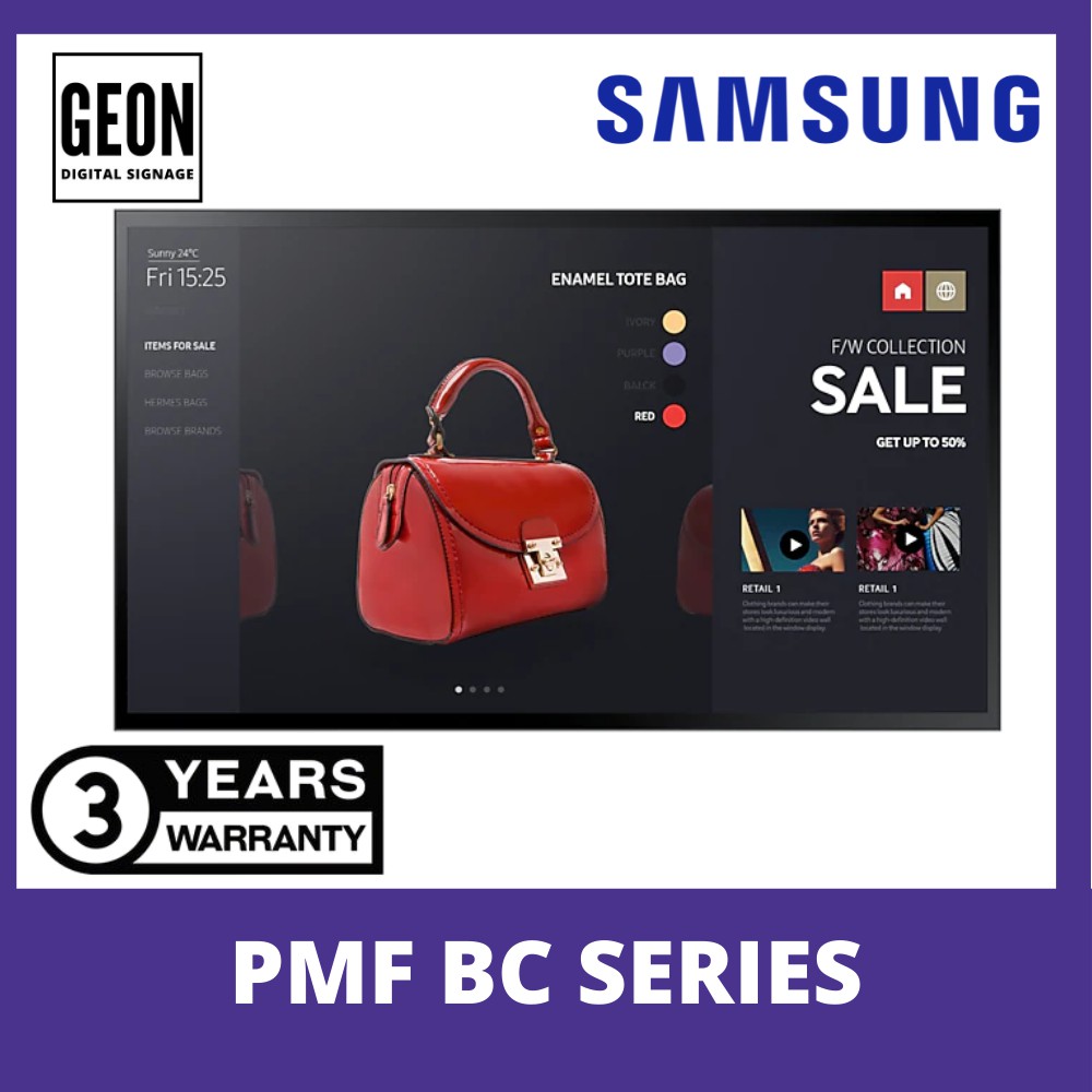 SAMSUNG 55" Inch LH55PMF-XTBC PM55F PMF BC SERIES Interactive Display ...