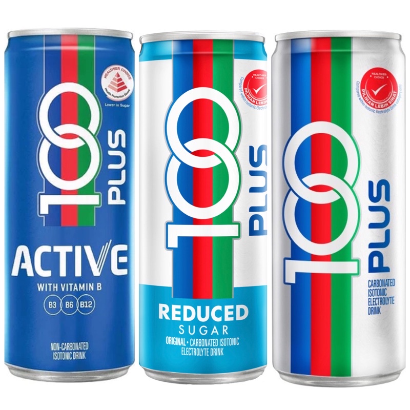 100plus Carbonated Isotonic Drink Can 325ml - Original / Active ...
