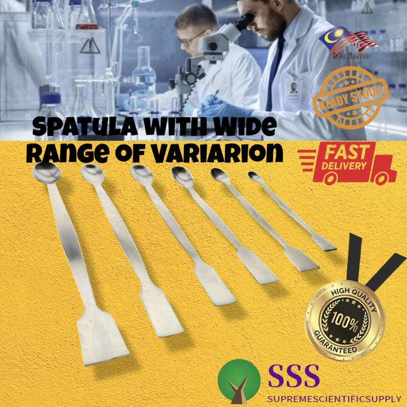 🔥[Ready stock]🔥Spatula for Laboratory Usage | Spatula Makmal (Wide ...