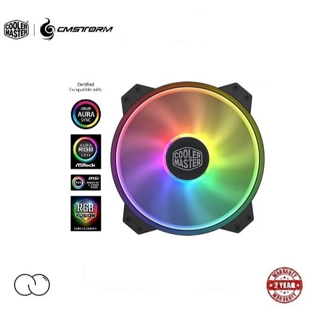 Cooler Master MasterFan MF200R 20cm ARGB LED Casing Fan / 200mm Case ...