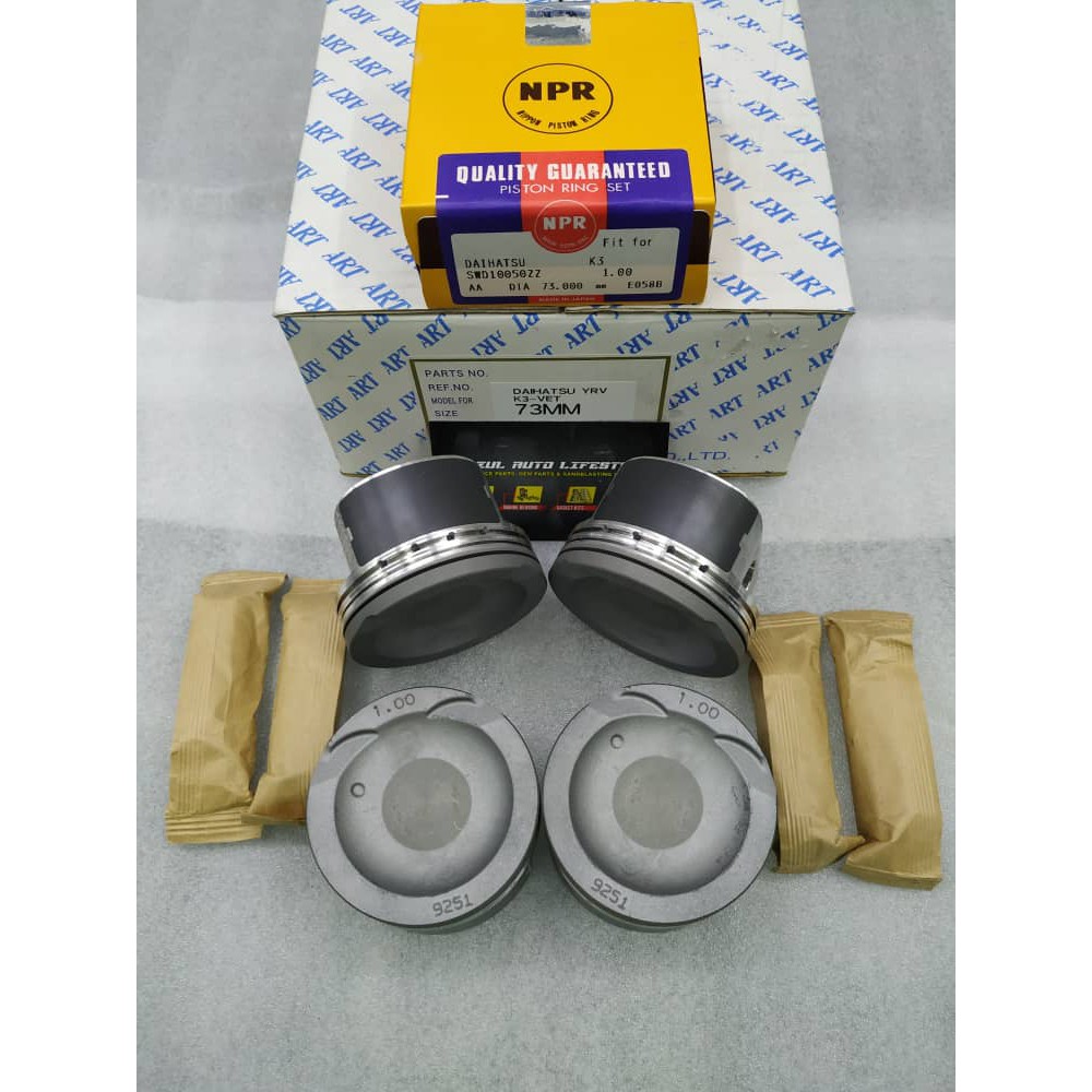 Piston ART Daihatsu K3-VET YRV Turbo 73mm 72.5mm 72mm | Shopee Malaysia