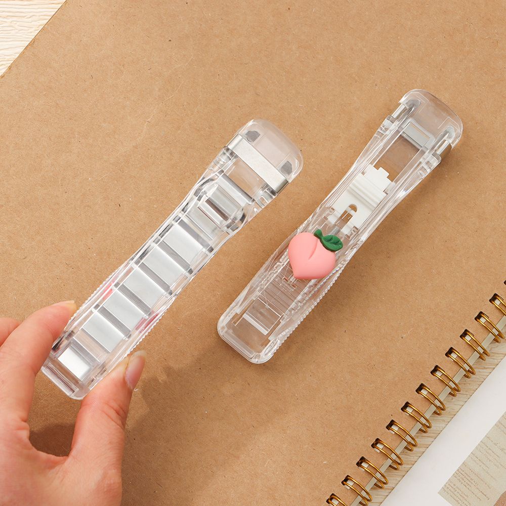 Ins Style Portable Push Stapler Paper File Sorting Clips Document ...