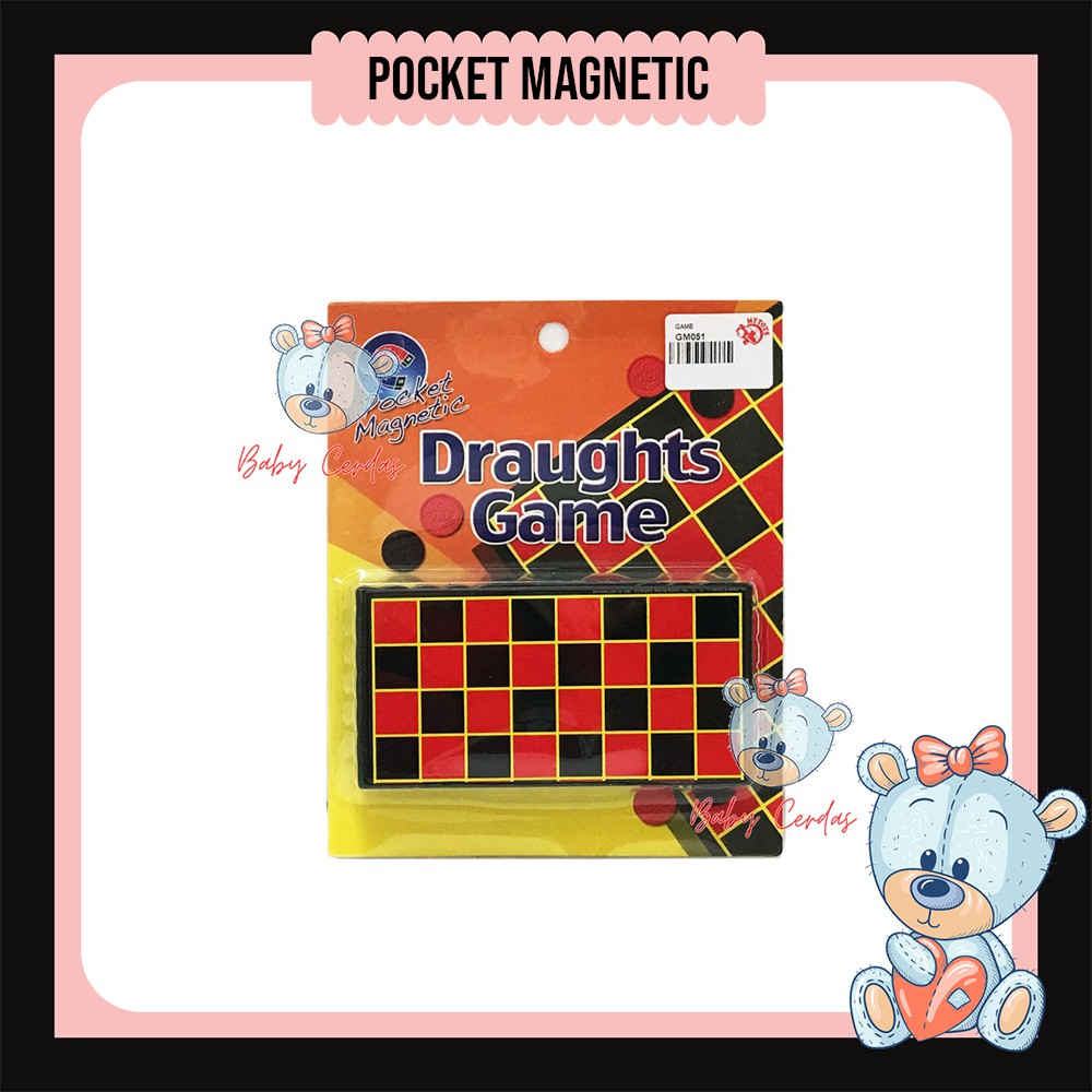 Foldable Portable Mini Pocket Magnetic Chess Draughts Checkers Board ...