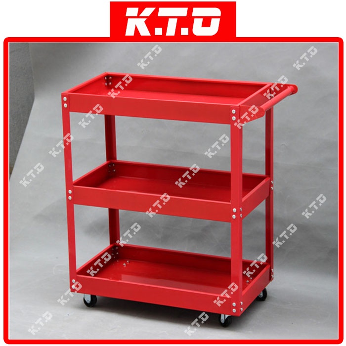 HEAVY DUTY 3 LAYERS SERVICE CART METAL STEEL 120KG GARAGE WORKSHOP ...