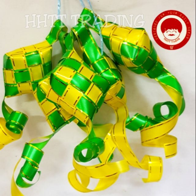 hiasan hari raya ~size L(besar)ketupat hiasan hari raya /ketupat riben ...