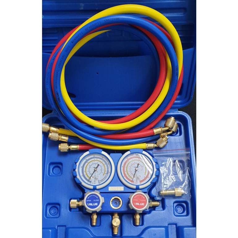 VALUE VMG-2-R32-B R32/R410A/R134A/R22/R407C MANIFOLD GAUGE SET | Shopee ...