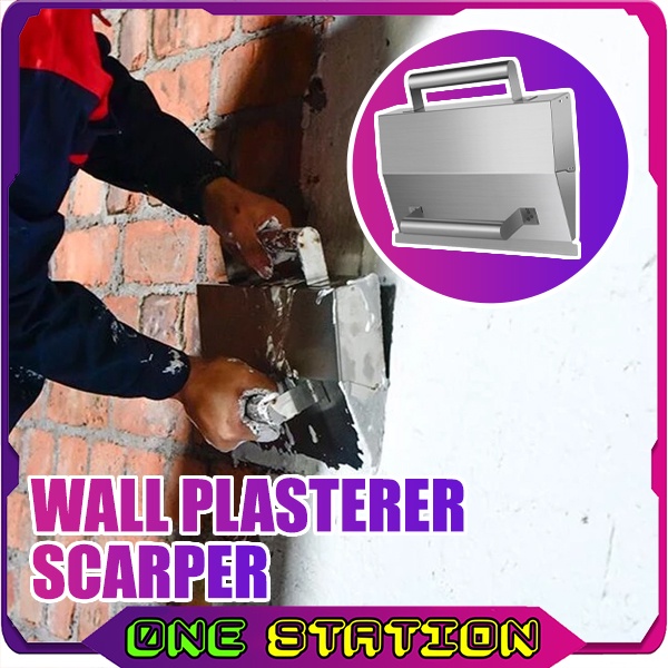 Stainless Steel Wall Plaster Concrete Scraping Dust Trowel Powder Putty ...
