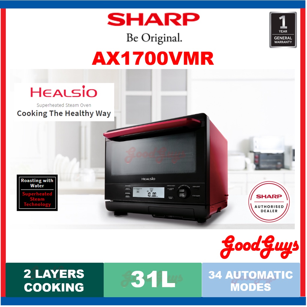 Sharp AX1700VMR Healsio Superheated Steam Oven 31L | Shopee Malaysia