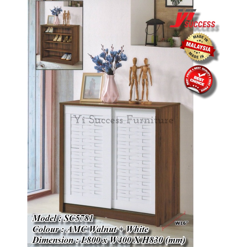 Yi Success Sliding Door Shoes Cabinet / Solid Board Shoe Rack / Multifunction Cabinet / Rak ...