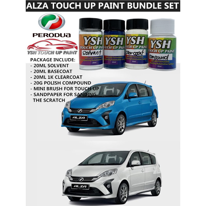 PERODUA MYVI Original Touch Up Paint - YSH Touch Up Combo Set - Scratch ...