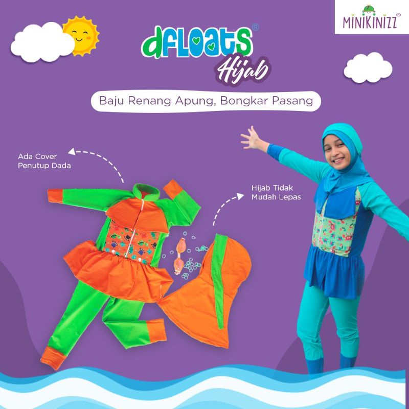 Dfloats Hayza Floating Swimsuit Disassembly Multifunction SNI Hijab For ...