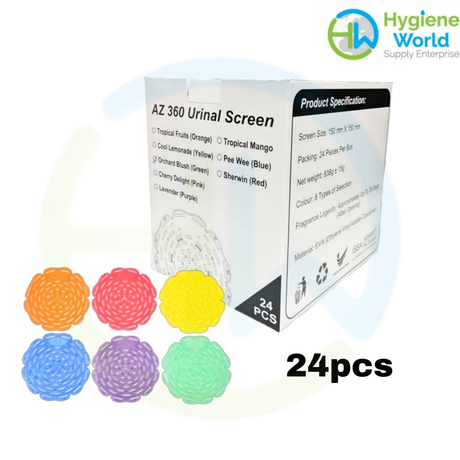 [24pcs/box] AZ360 Pewangi Tandas dan Bilik Scented Urinal Screen / FOR ...